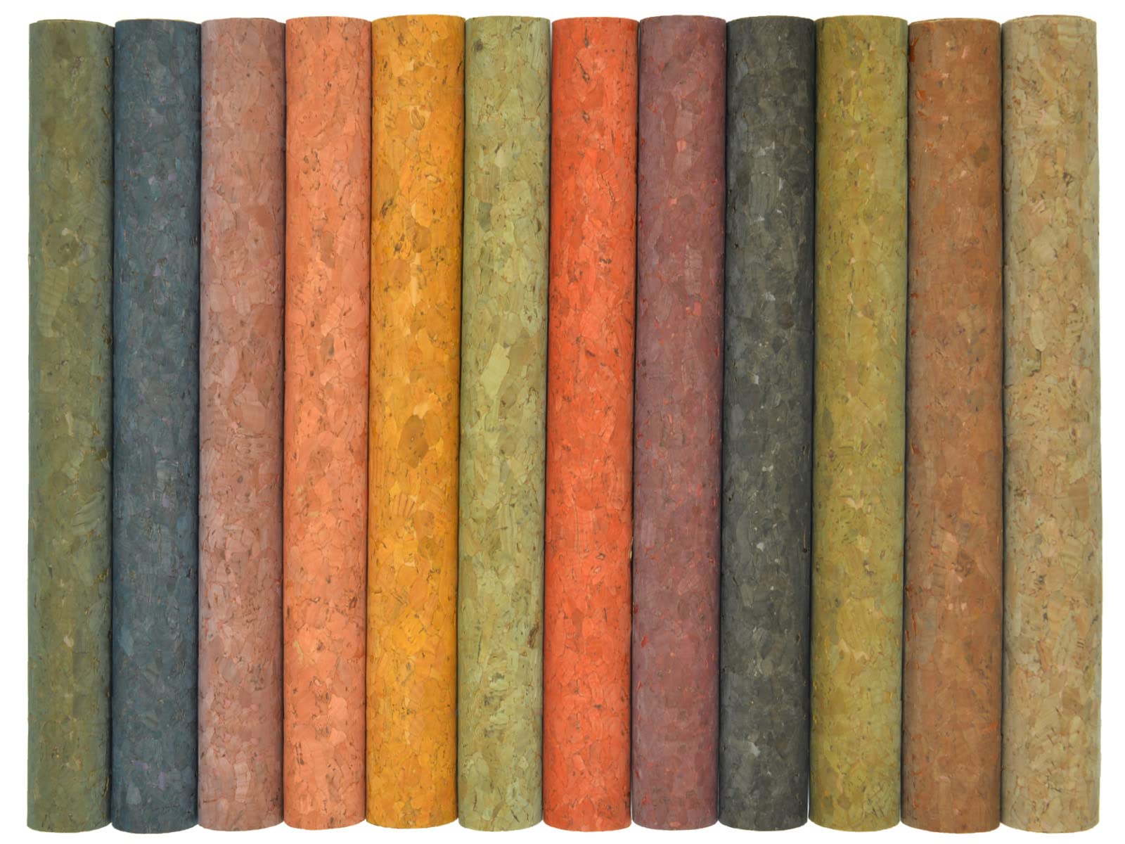 SorenCut 12 Pcs Cork Fabric Sheets, Cork Leather Sheets, Colored Cork Sheets, Cork Leather Fabric 8x12 Inch for Sewing Earrings, Purses, or Other DIY Craft
