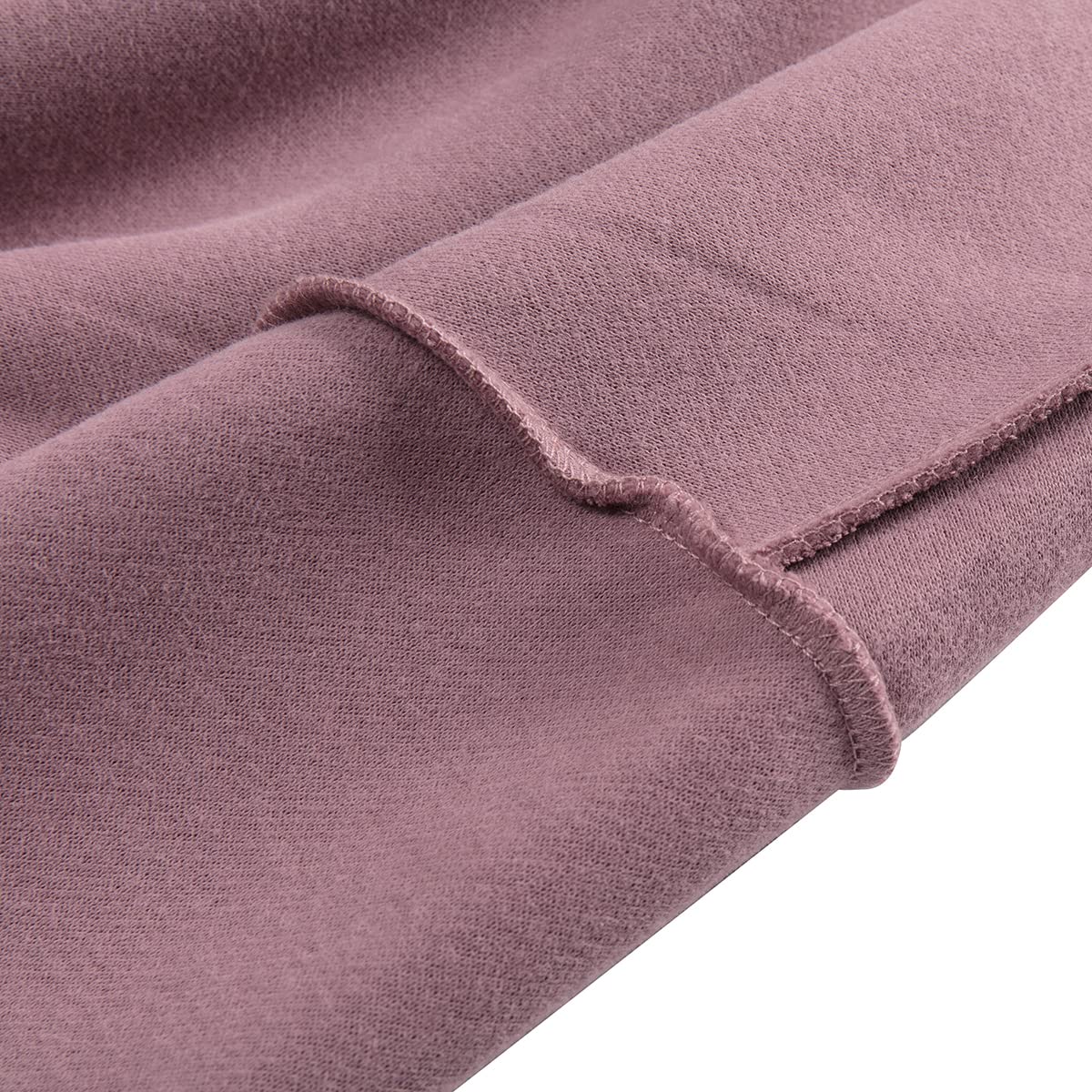 Amazhiyu Women Cropped Sweatshirt Long Sleeves Pullover Fleece Crop Tops Mauve Taup, Medium