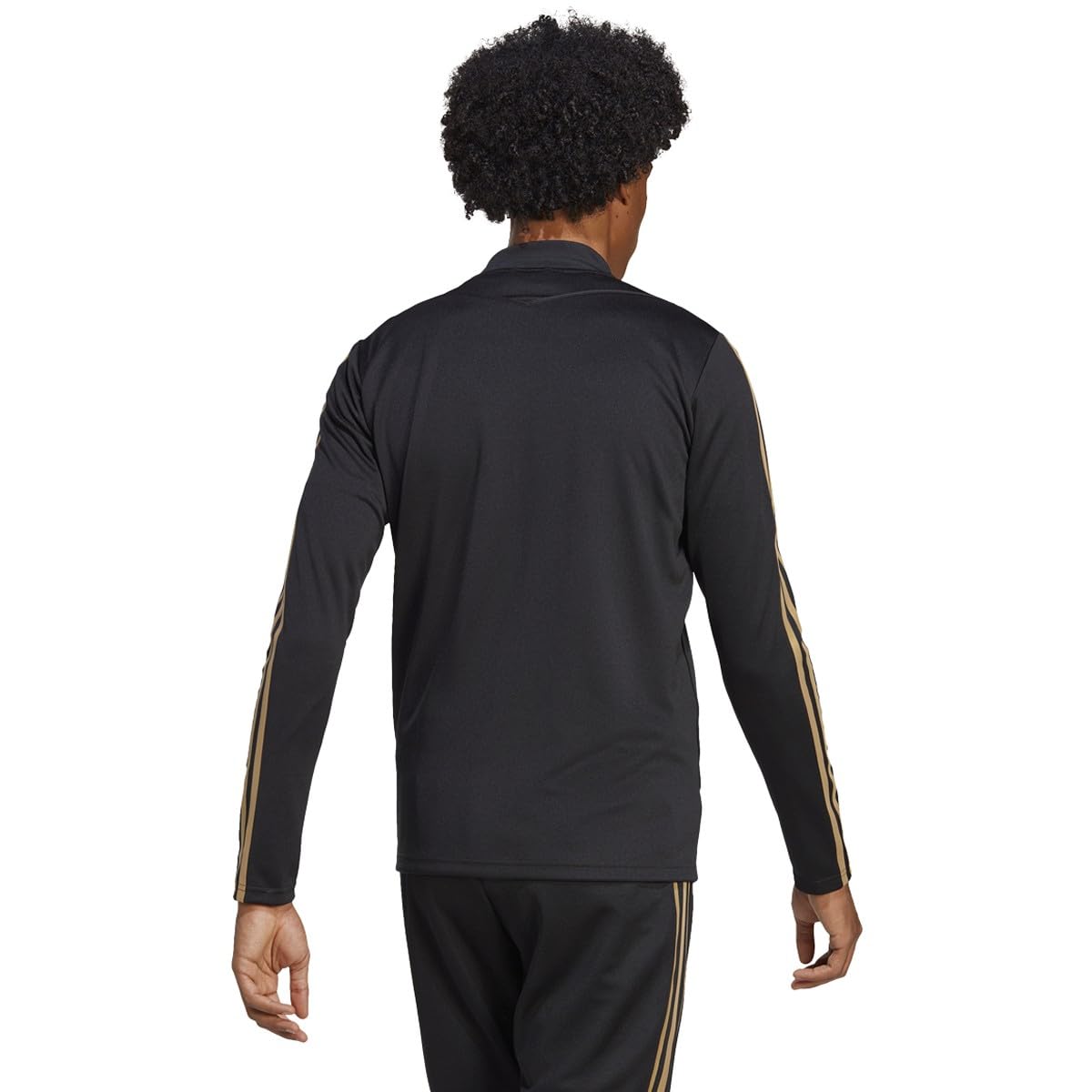 adidas Men's Size Tiro Training Jacket, Black/Reflective Gold, XX-Large/Tall
