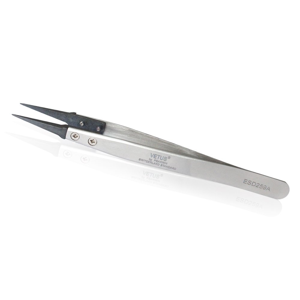 Vetus Tweezer Non-magnetic Stainless Steel Exchangeable Tip (ESD-259A)