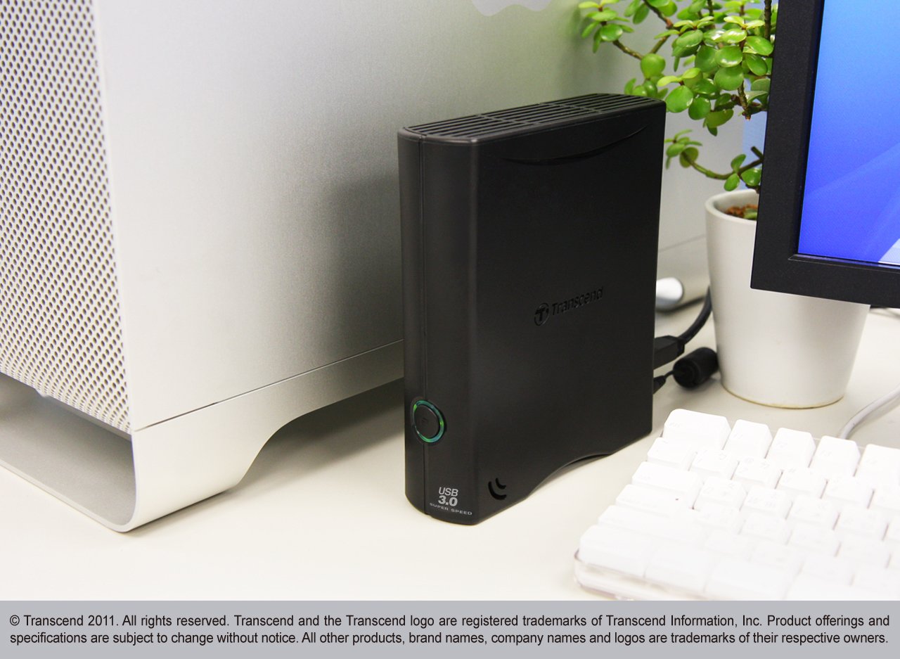 Transcend 8TB STOREJET 3.5 T3 USB 3.0 Portable Desktop HDD, ONE Touch Backup, 256-BIT AES