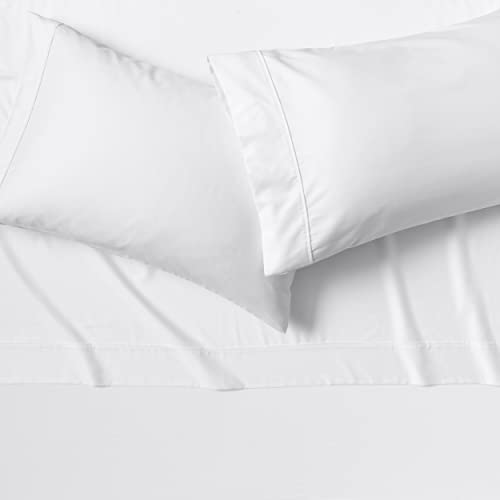 Amazon Aware 100% Organic Cotton 300 Thread Count Sheet Set - White, Queen