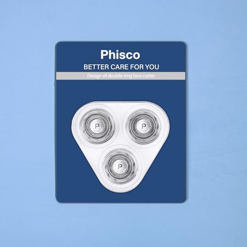 Phisco 203D-6A Replacement Shaver Heads (3-Pack) - ValueDuo Upgrade for RMS8112 Series | Waterproof Universal Fit Electric Razor Heads | Enhance Your Grooming Routine