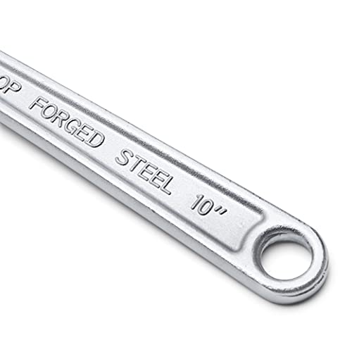 Amazon Basics 4-Piece Chrome-Plated Adjustable Wrench with Inch/Metric Scale, Includes: 6-Inch (152mm), 8-Inch (203mm), 10-Inch (254mm), 12-Inch (305mm)