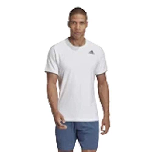 adidas Men's Tennis Freelift Tee White Small