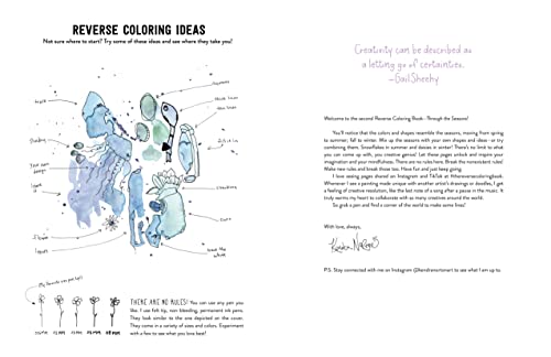 The Reverse Coloring Book™: Through the Seasons: The Book Has the Colors, You Make the Lines