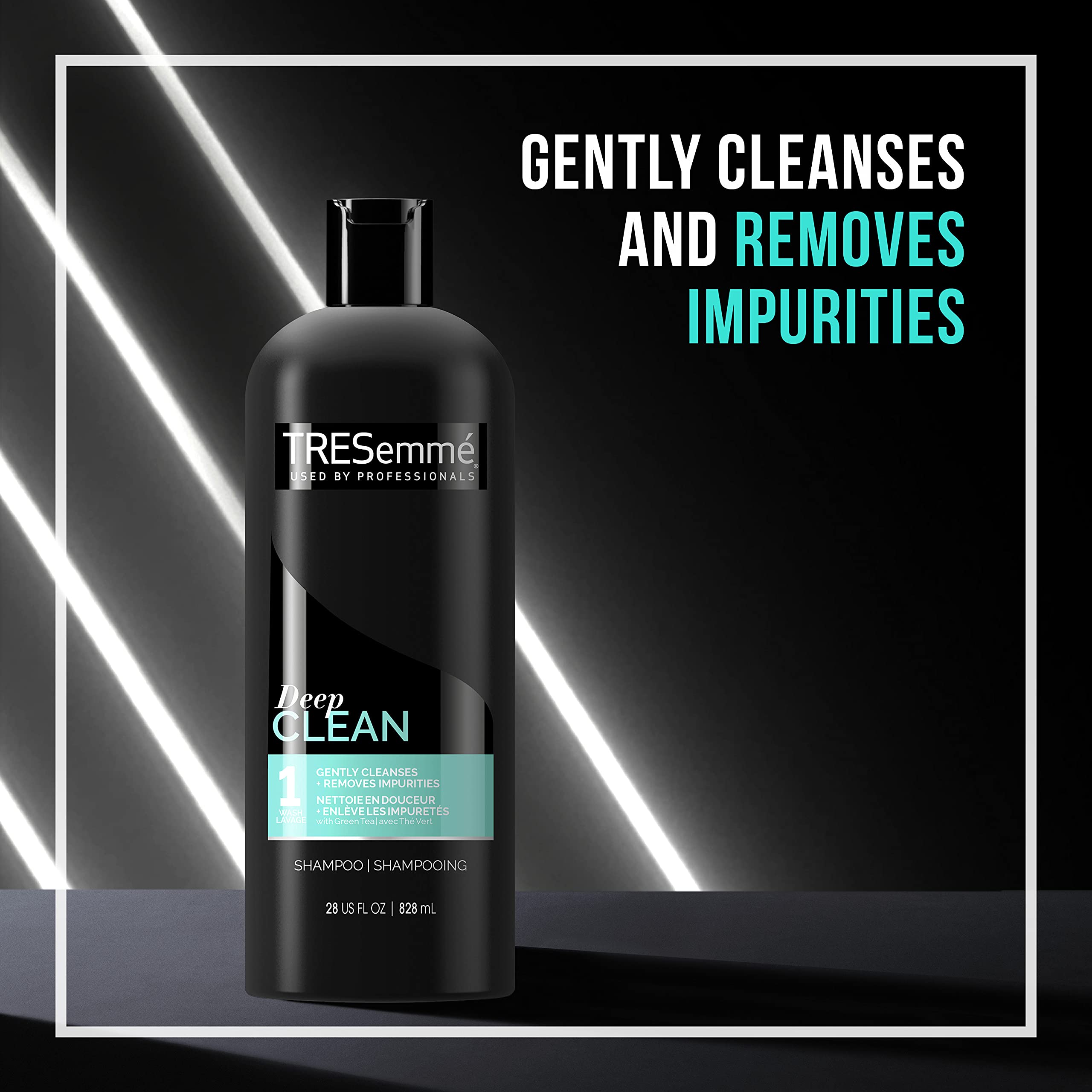TRESemmé Cleansing Shampoo for Daily Use, Clean & Replenish Vitamin C and Green Tea Clarifying Shampoo Formula, 28 oz