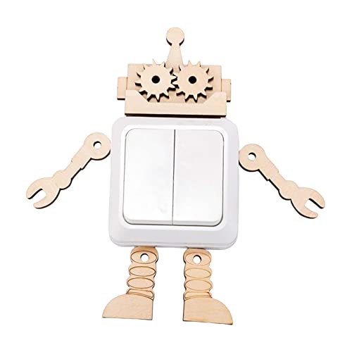 Almencla Sensory Board Toy Parts Adorable Puzzles Multipurpose DIY Accessory Busy Board Material for Learning Activities Nursery Preschool Girls Boys - Robot Switch