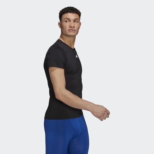 adidas Men's Techfit Training Tee, Black, Small