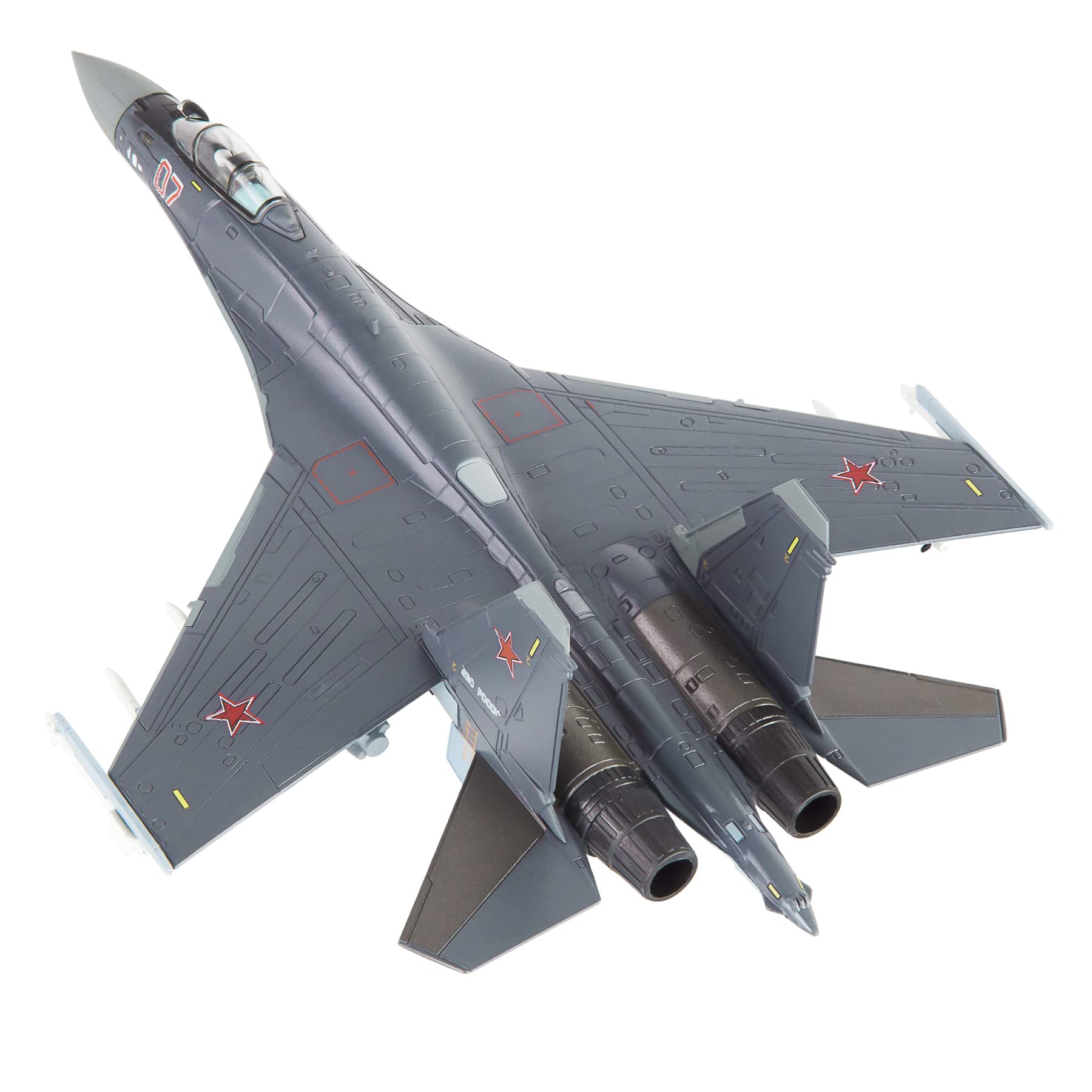 HANGHANG 1/100 Scale SU-35 Attack Plane Metal Fighter Military Model Fairchild Republic Diecast Plane Model for Commemorate Collection or Gifts, Purple