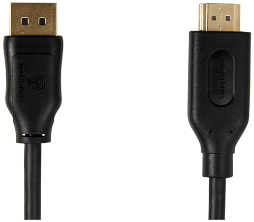 Amazon Basics Uni-Directional DisplayPort to HDMI Display Cable - 10 Feet & DisplayPort to DisplayPort HD Display Cable - 10 Feet