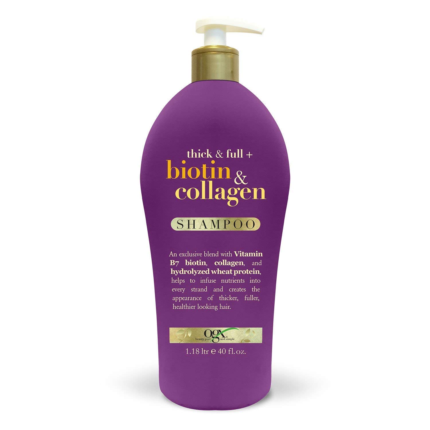 OGX Thick & Full Biotin Collagen Shampoo, 40 FL OZ