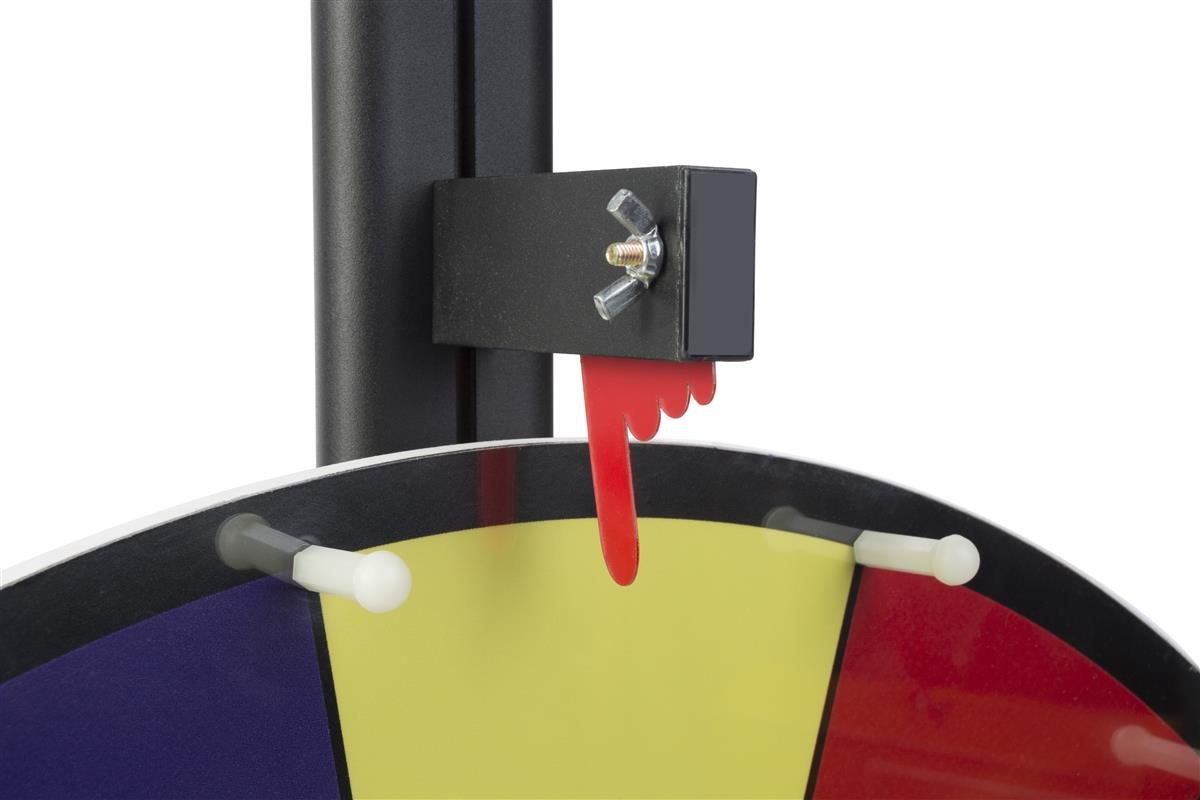 Displays2go Spinning Prize Wheel for Countertop, Plastic, Acrylic, PVC, Iron β Black (PWTABTOP24)