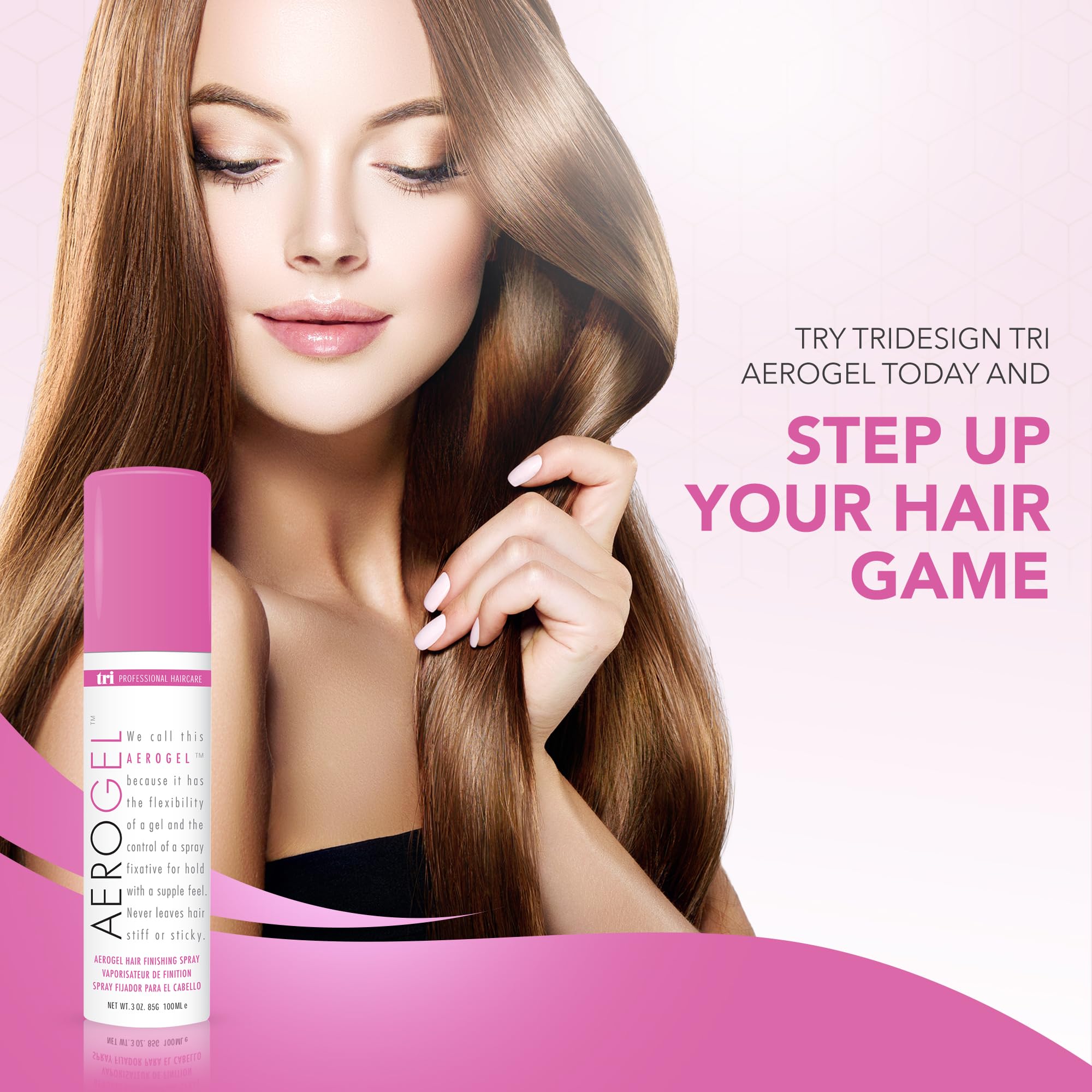 TRI Design Aerogel Hairspray - Extra Hold, Free & Clear Hairspray for Men and Women, Volume Fixer & Non-Sticky Essentials, Flexible Hold Bottle, Scented - (3oz, Pack of 1)