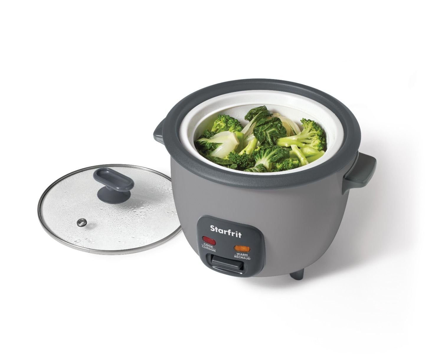 Starfrit Electric Rice Cooker - 10 Cups - Steamer Basket, Measuring Cup & Service Spoon - 400W - Makes Perfect Rice!