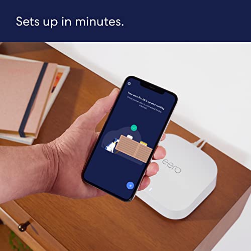 Amazon eero Pro 6E mesh Wi-Fi router | 2.5 Gbps Ethernet | Coverage up to 4,000 sq. ft. | Connect 100+ devices | Ideal for streaming, working, and gaming | 2-Pack | 2022 release