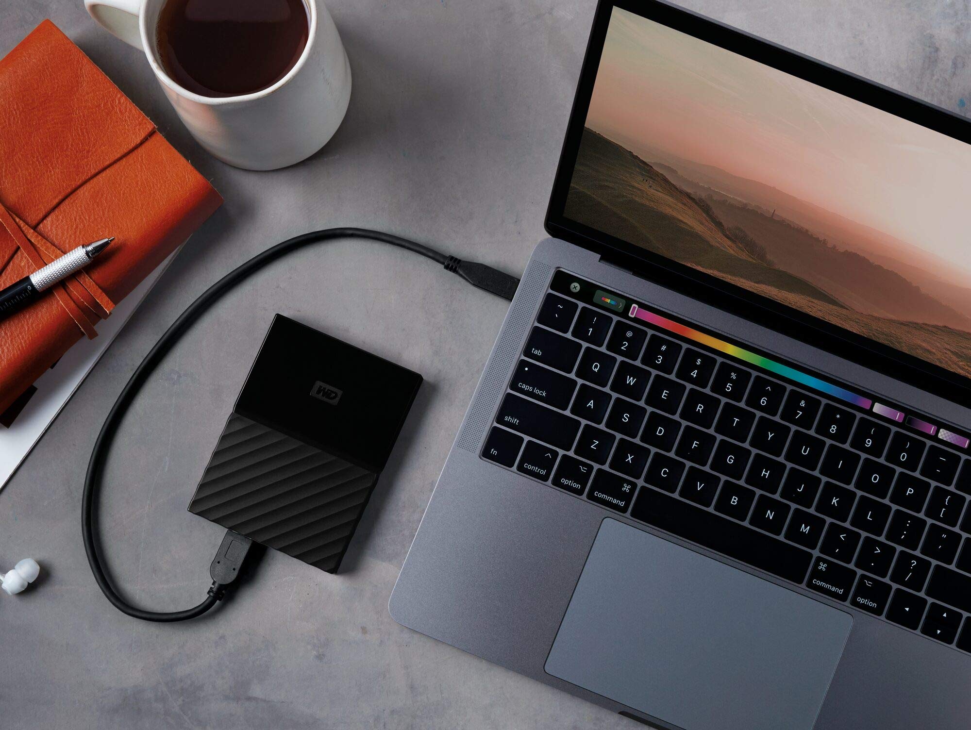 WD 2TB My Passport for Mac Portable External Hard Drive, USB-C/USB-A - WDBLPG0020BBK-WESE