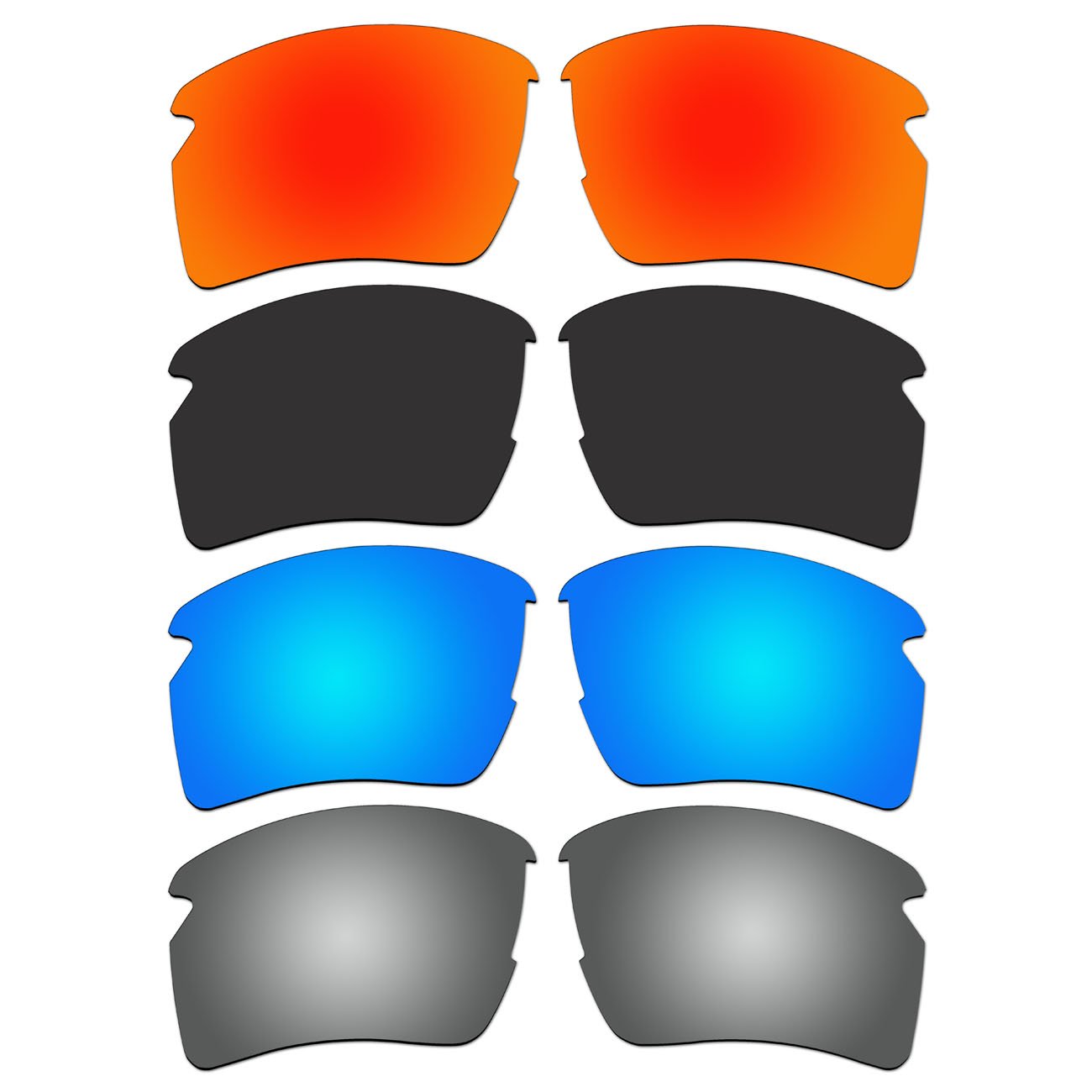 ACOMPATIBLE 4 Pair Replacement Polarized Lenses for Oakley Flak 2.0 XL Sunglasses OO9188 Pack P7…