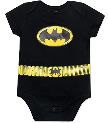 WARNER BROS Justice League Batman Superman The Flash Newborn Baby Boys 5 Pack Cosplay Costume Bodysuits Logo 3-6 Months