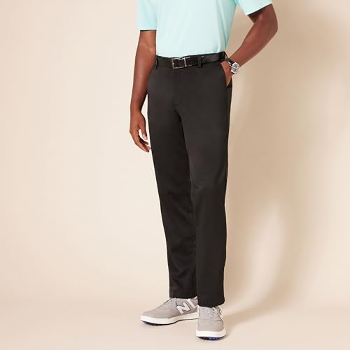 Amazon Essentials Men's Slim-Fit Stretch Golf Pant, Black, 30W x 30L