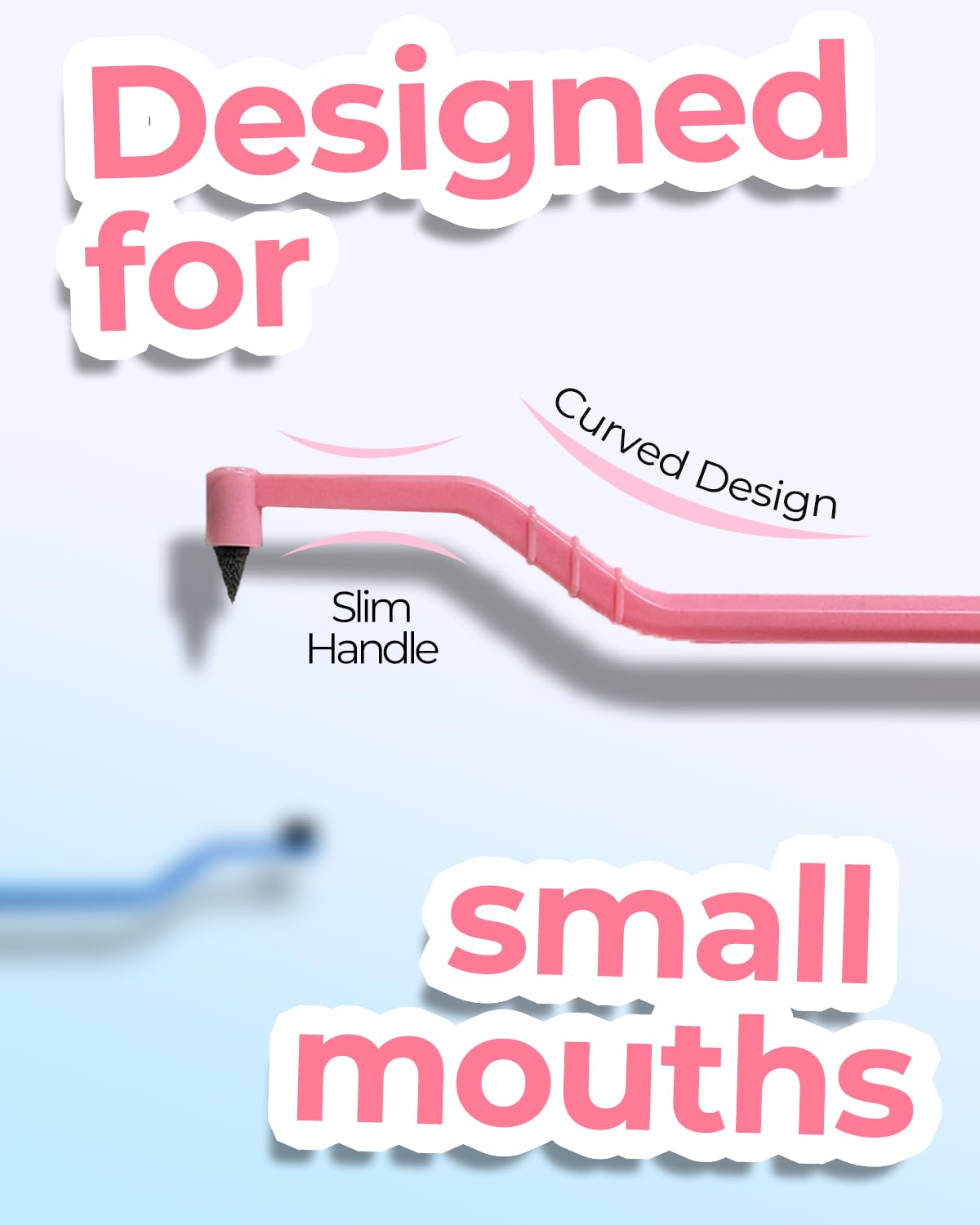 XUEPETT 2 Pcs Dual Sided Cat Toothbrush with Micro Brush Head, Anti-Slip Curved Handle, Cat Dental Care Supplies Eliminates Bad Breath and Reduces Plaque Tartar Formation
