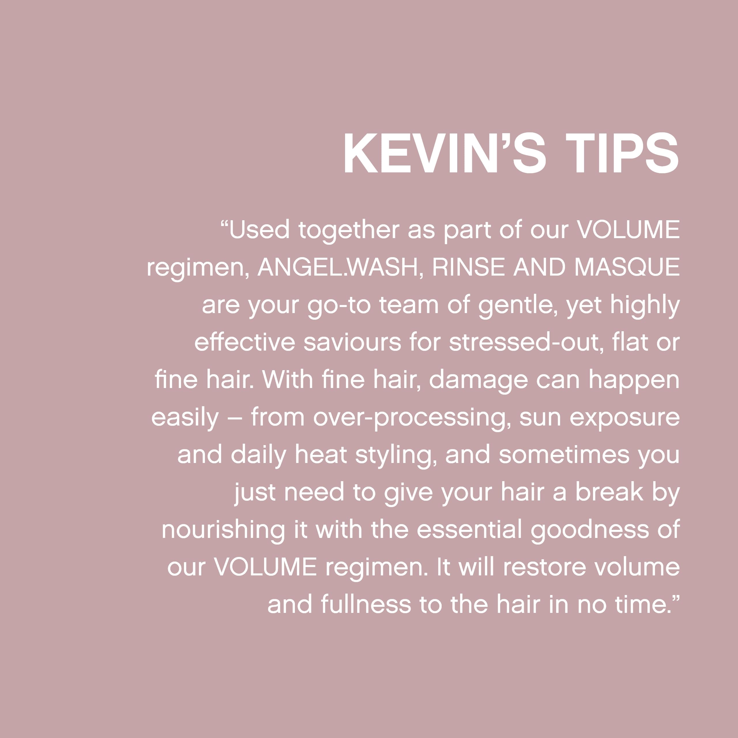 KEVIN.MURPHY ANGEL.RINSE - Hair Repair Conditioner - For Fine Coloured Hair - Colour Safe Conditioner - Sulphate-Free - For Moisture & Conditioning - Delicate Scent - 250 mL / 8.4 fl oz