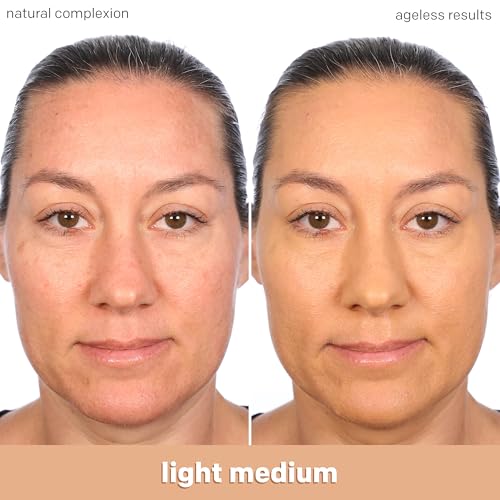Almay Anti-Aging Foundation, Smart Shade Face Makeup with Hyaluronic Acid, Niacinamide, Vitamin C & E, Hypoallergenic-Fragrance Free, 200 Light Medium, 1 Fl Oz (Pack of 1)