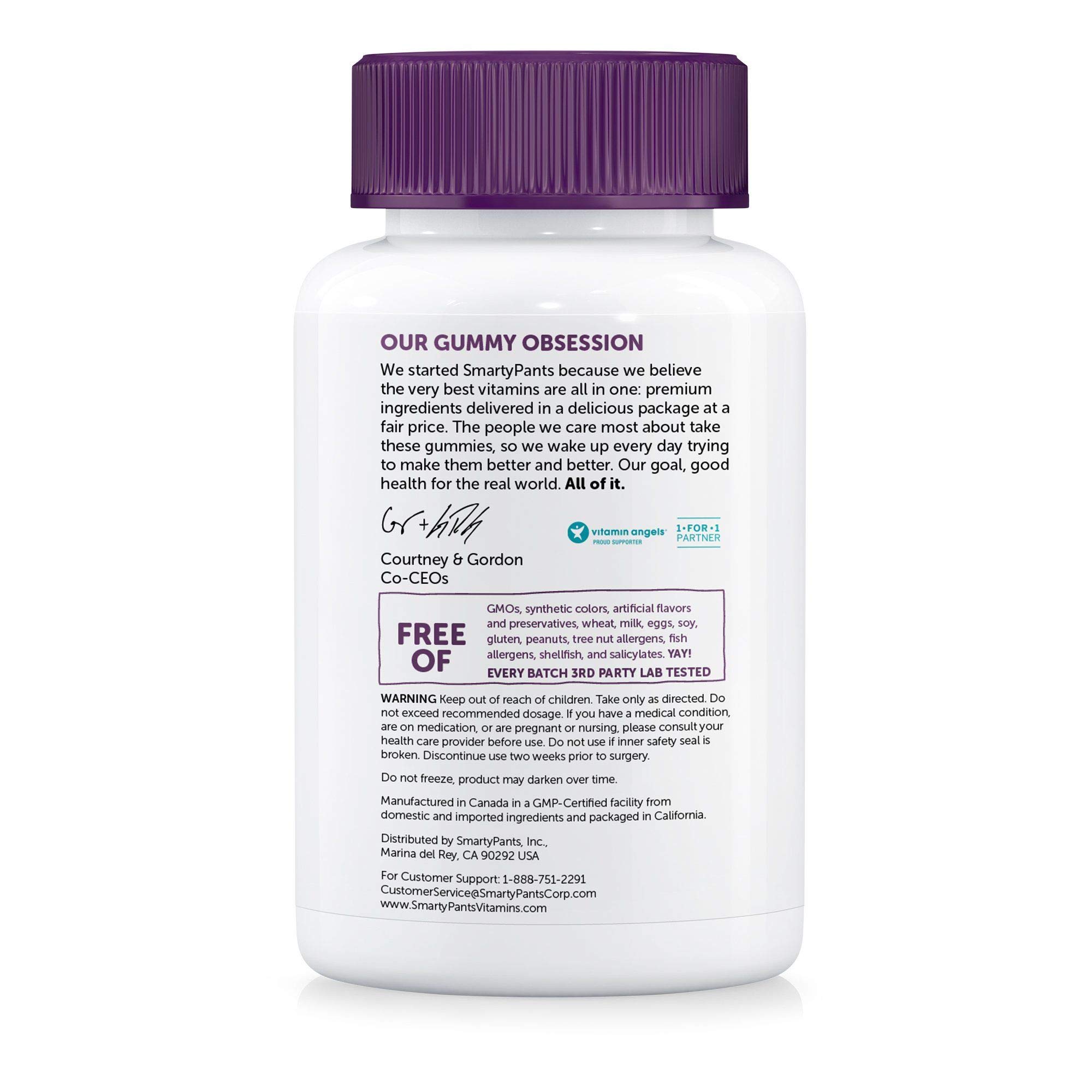 SmartyPants Men's & Women's Probiotic Immunity Gummies: Prebiotics & Probiotics for Digestive Health & Immune Support Supplement, Gluten Free, Vegan, Blueberry Flavor, 60 Count (30 Day Supply)