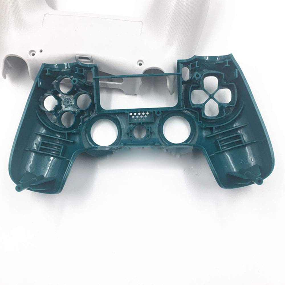 DIY Full Housing Shell Plastic Housing Shell Front Housing with Button Screw Driver for Playstation 4 JDS-040 PS4 040 Controller (Green)