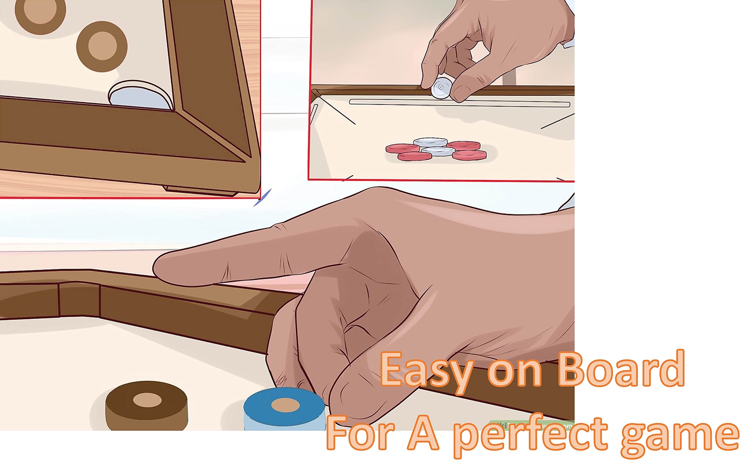 Frescorr - (Set of 2) Carrom Strikers for Carrom with Plastic Outer case, Acrylic Material and Long Lasting (Set of 2)