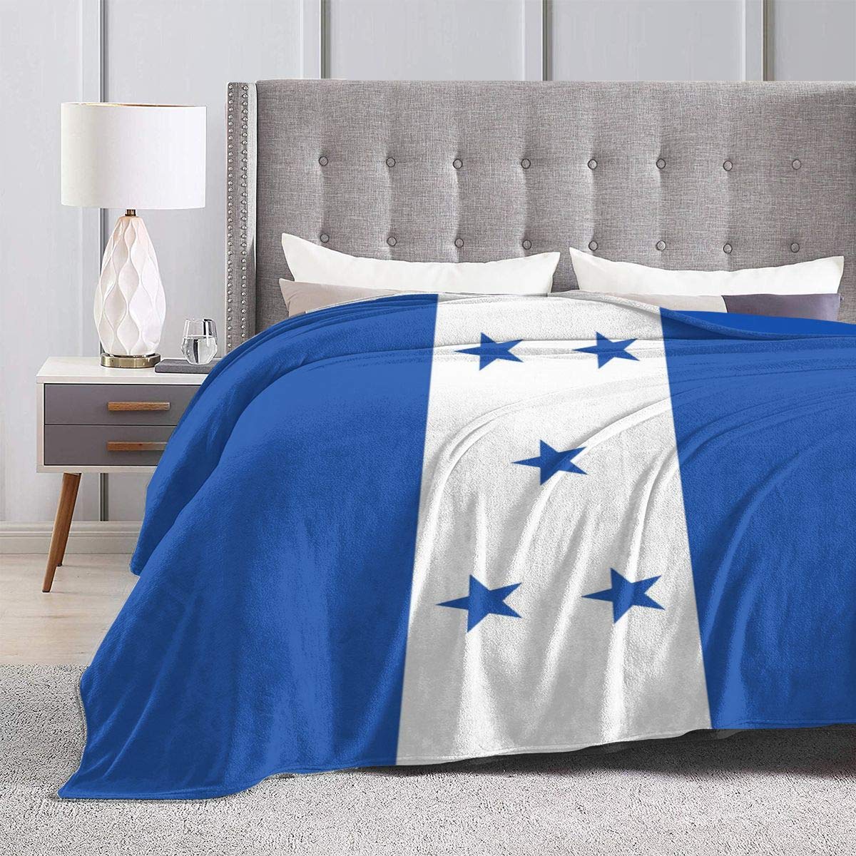 Carwayii Flannel Throw Blanket,Honduras Flag Soft Lap Blanket for Family Birthday Gift,No Shedding Blanket for Kids,Durable Sofa Blanket Cozy Noon Break Blanket for Office Home Car