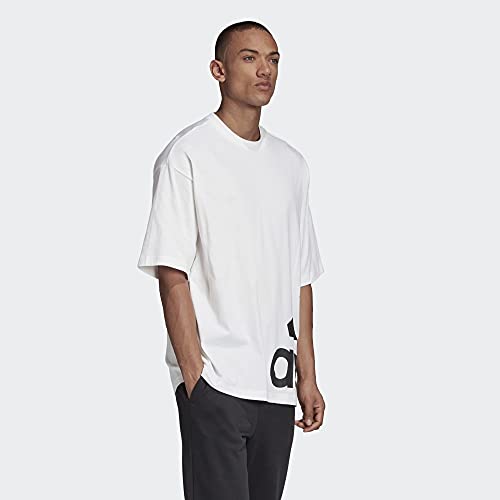 adidas mens Big Badge of Sport Boxy Tee White/Black XX-Large
