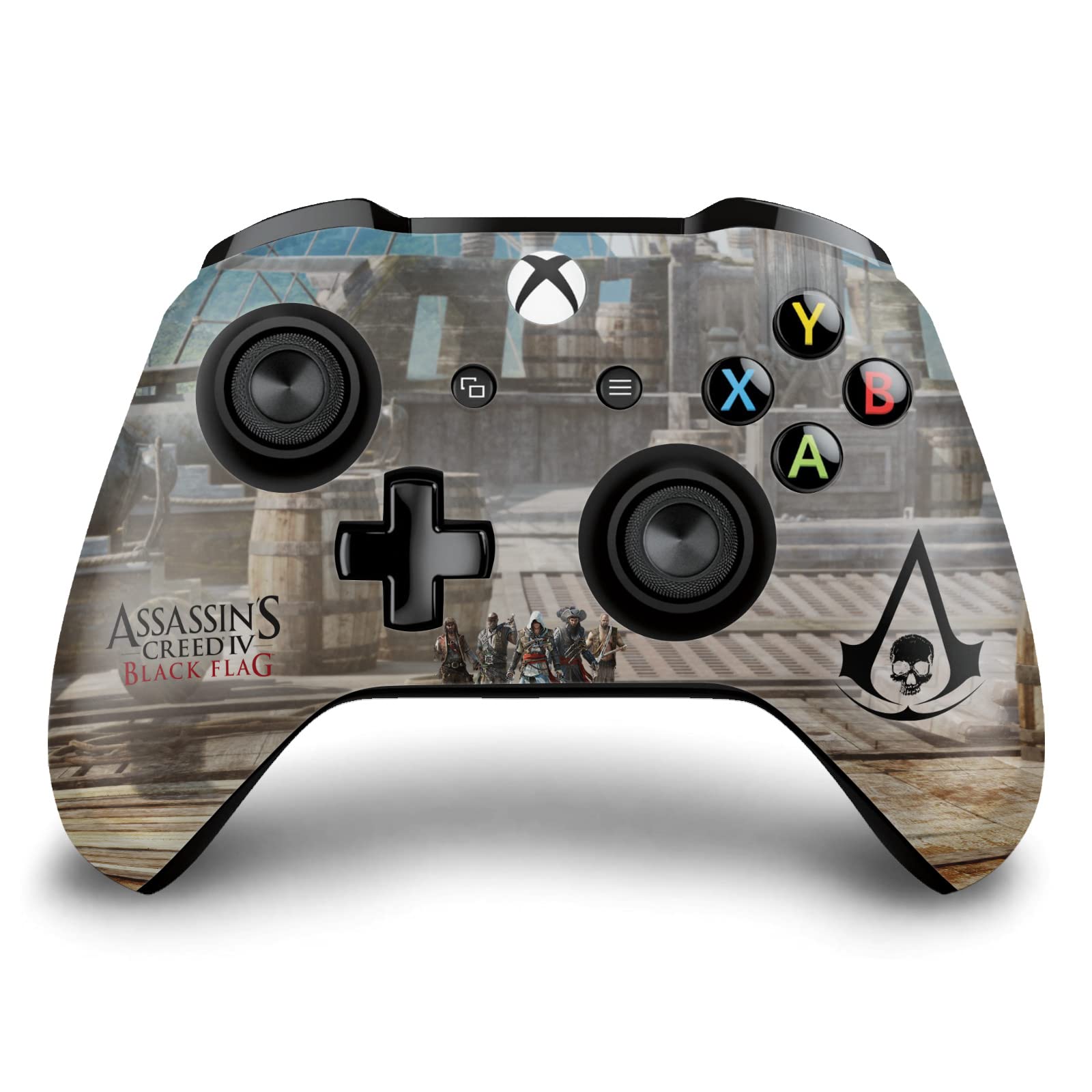 Head Case Designs Officially Licensed Assassin's Creed Group Key Art Black Flag Graphics Matte Vinyl Sticker Gaming Skin Decal Cover Compatible With Xbox One S/X Controller
