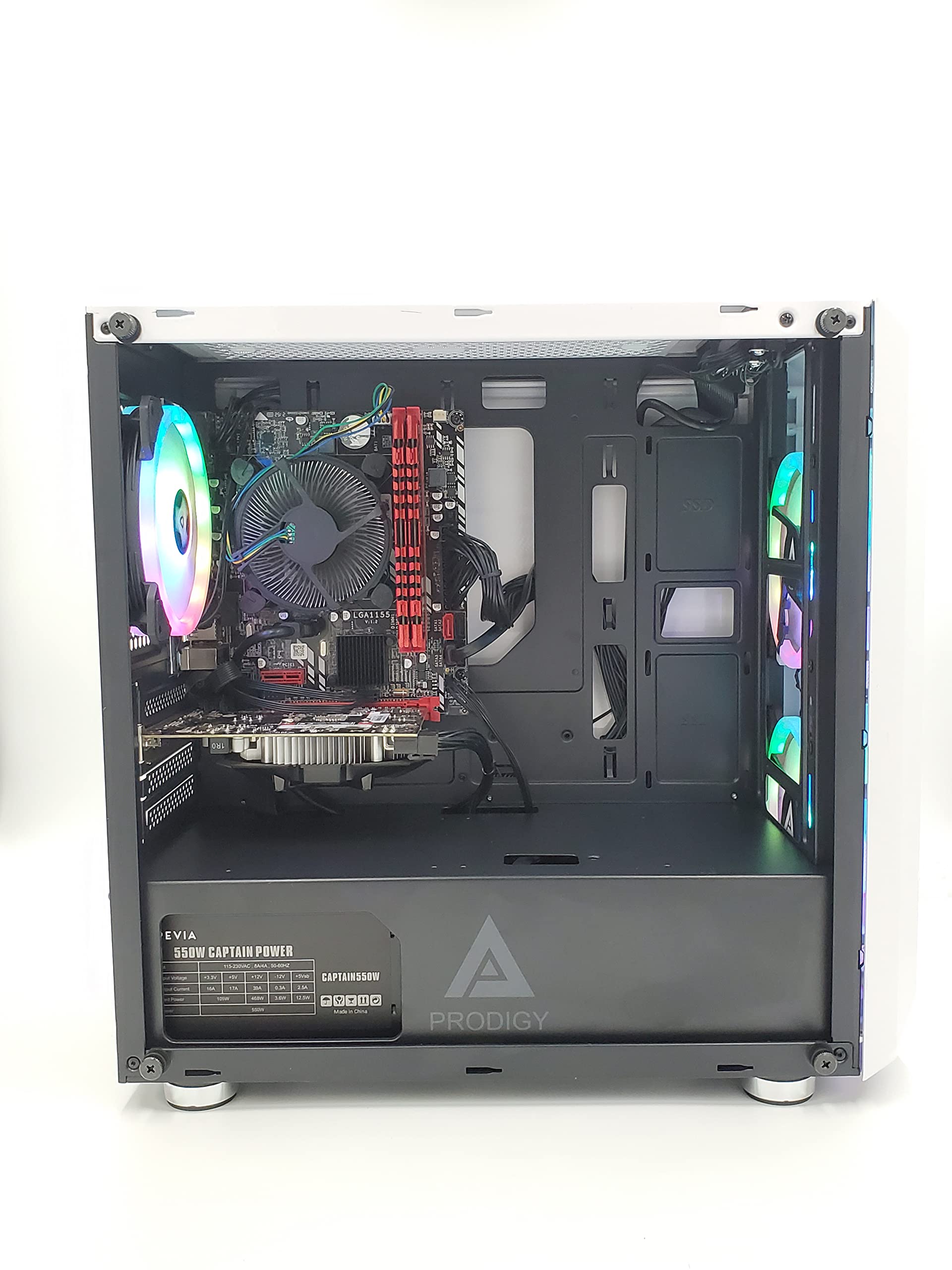 AXIOM GAMING PC, Desktop Computer, Mid Tower, Intel i5, 8 gb Memory, 512 gb SSD, GTX 650, Wi-Fi, Windows 10 (White)
