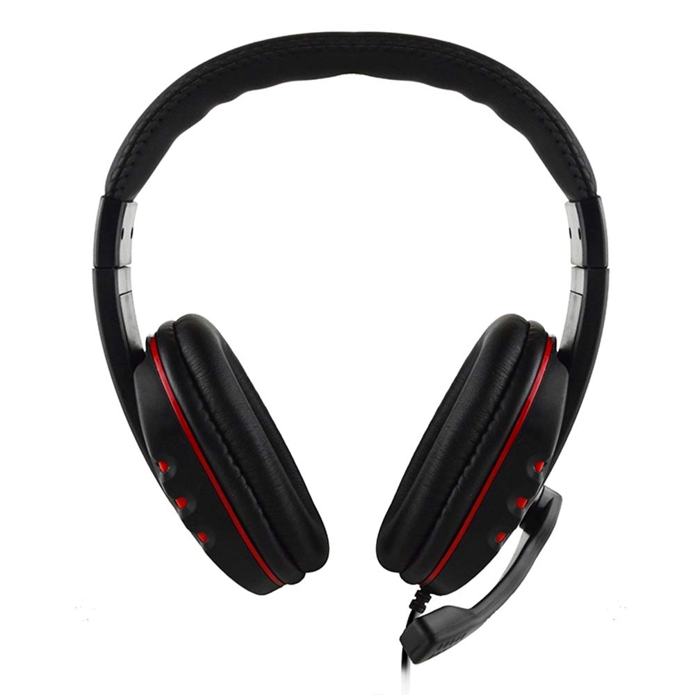 Docooler 3.5mm Wired Gaming Headphones Over Ear Game Headset Noise Canceling Earphone with Microphone, for PC Laptop PS4 Smart Phone