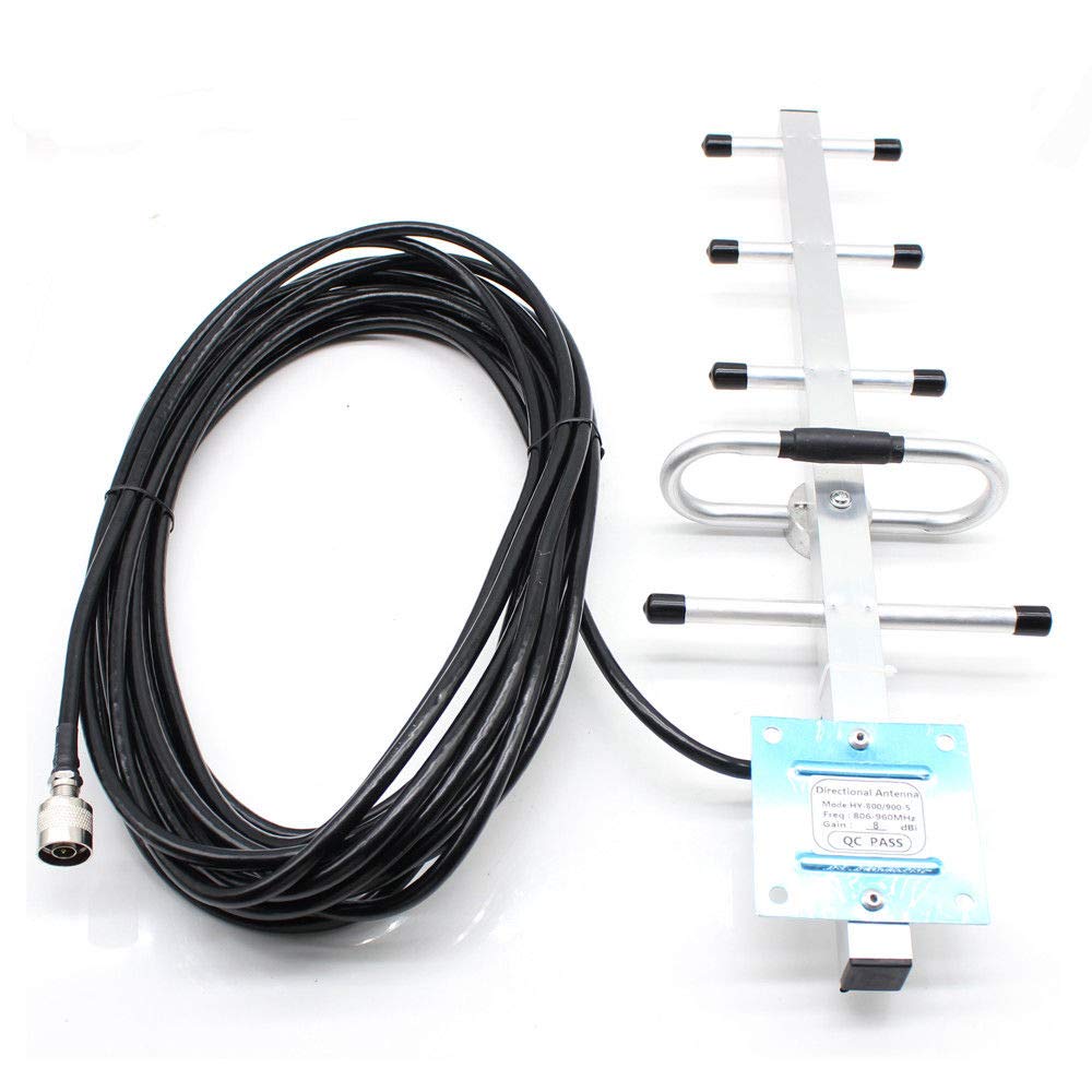 WUPYI GSM 900MHz Mobile Cell Phone Signal Booster Repeater Amplifier 3G/4G Repeater Booster Amplifier Extender +Yagi Antenna