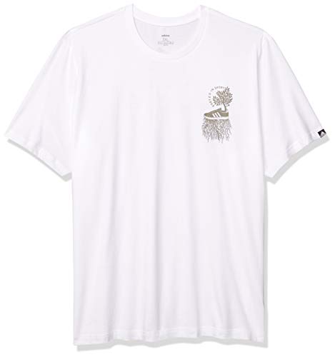 adidas mens Rooted In Sport Tee White X-Large