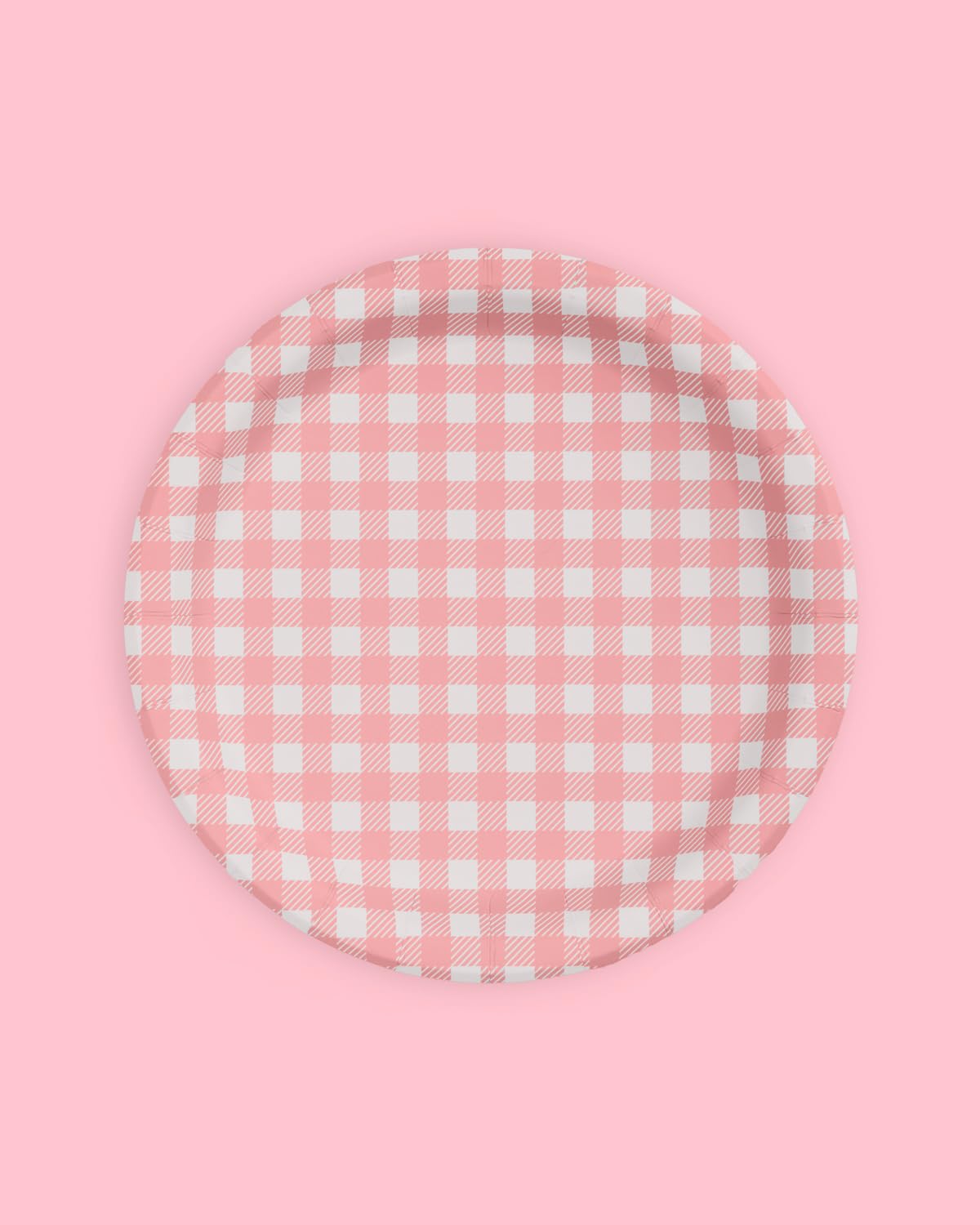 xo, Fetti Camp Gingham Paper Plates - 24 pk, 9" | Bachelorette Decorations, Camp Bride, Getting Lit + Getting Hitched, Gingham Birthday Party, Glamping Baby Shower Supplies, Cool Cake Plates