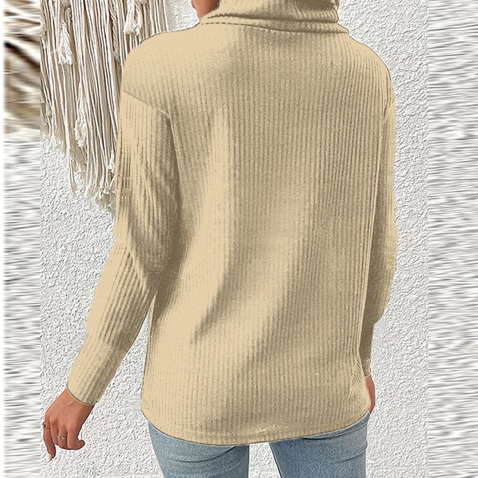 ayaso Women's Elasticity Pullovers Soft Shirts Casual Sweatshirts Relaxed Pullovers Long Sleeve Tops Baggy Basic Sweaters