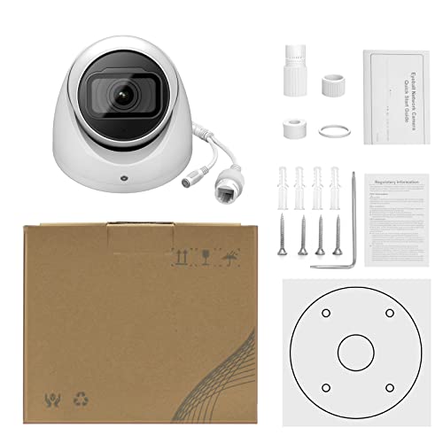 Starlight 4MP IP Camera PoE 2.8mm, Outdoor Turret Security Camera with Built-in Mic, Human/Vehicle Detection,IR 164fts Night Vision, IP67 Weatherproof, CCTV Surveillance System,SD Card Slot(256GB)