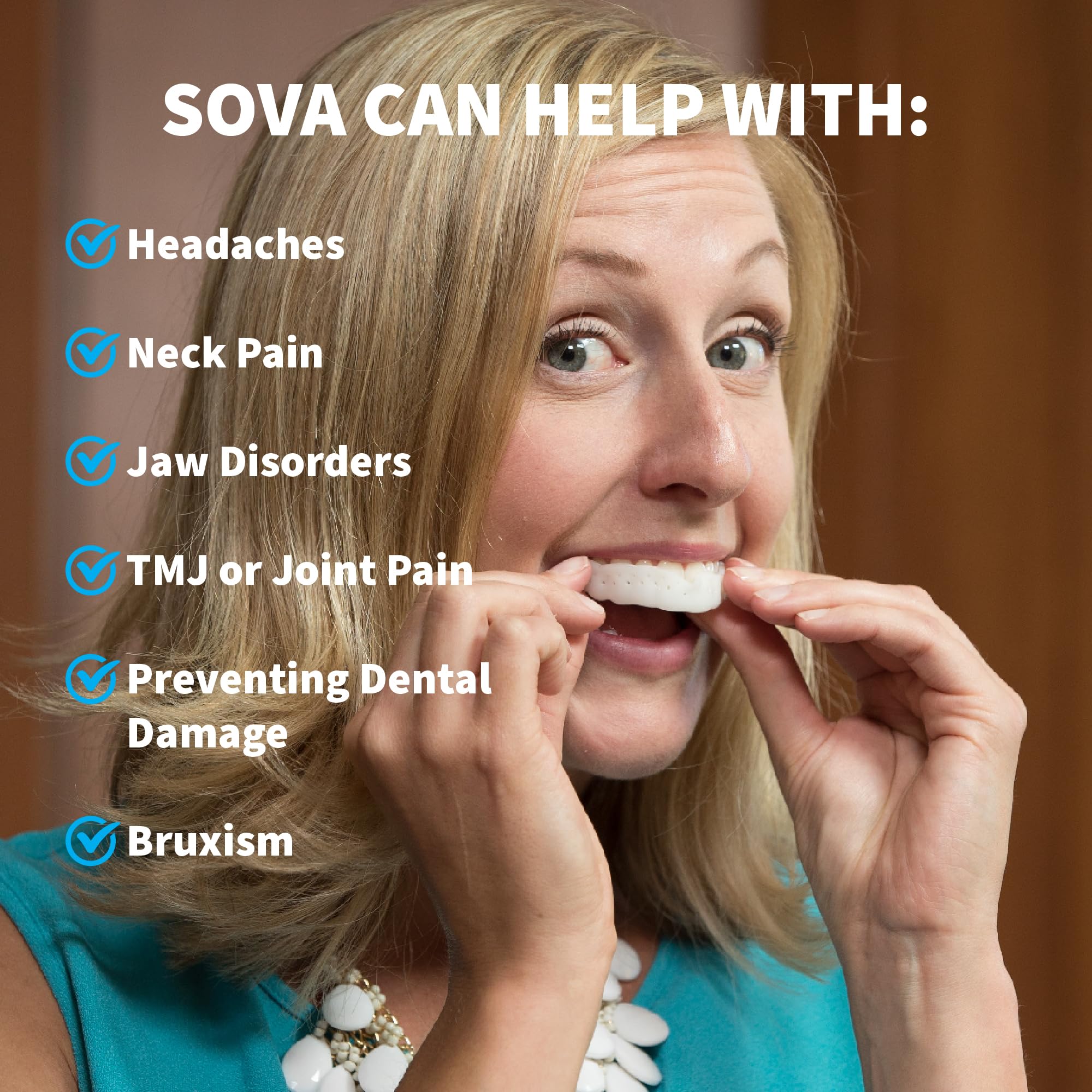 SOVA Aero Night Guard - 1.6mm Thin - Custom-Molded Fit - Protects Against Nighttime Teeth Grinding & Clenching - FSA/HSA Eligible - Odor & Taste Free - Remoldable Up to 20 Times - Non Toxic