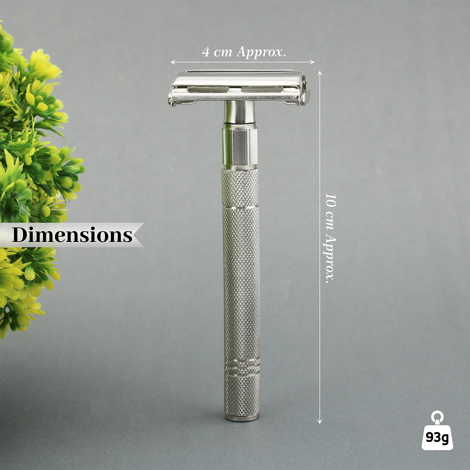 Twist Open Butterfly Style Men's Shaving De Safety Razor (Blades Not Included). Classic Vintage Razor Made in Stainless Steel.