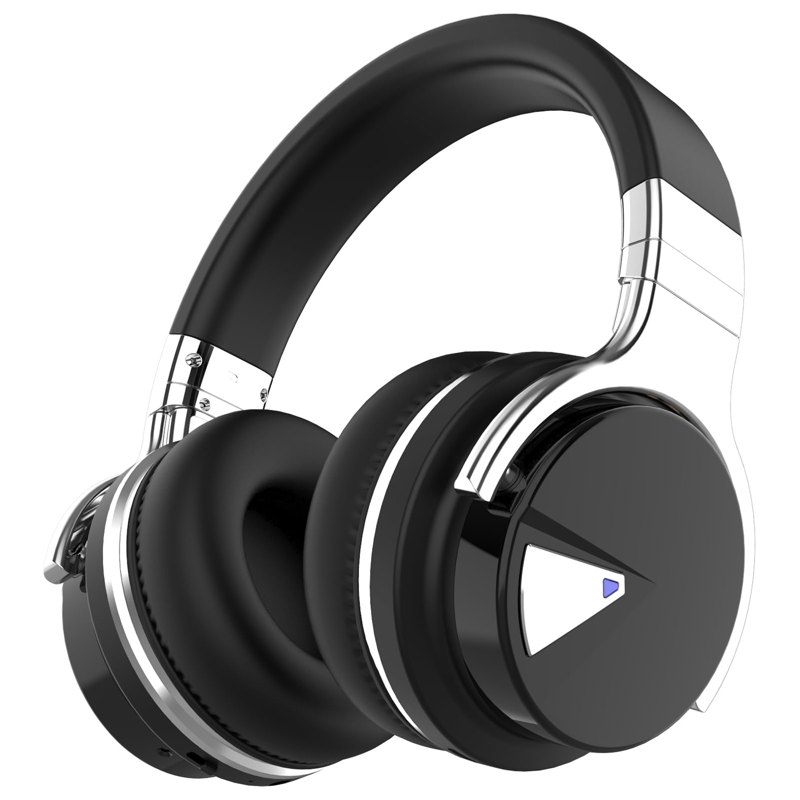 Active Noise Cancelling Headphones Over Ear Wireless Headphones Bluetooth Headphones with Microphone, Deep Bass, Comfortable Over Ear Headphones Bluetooth Wireless Headphones, 30Hrs, Space Black