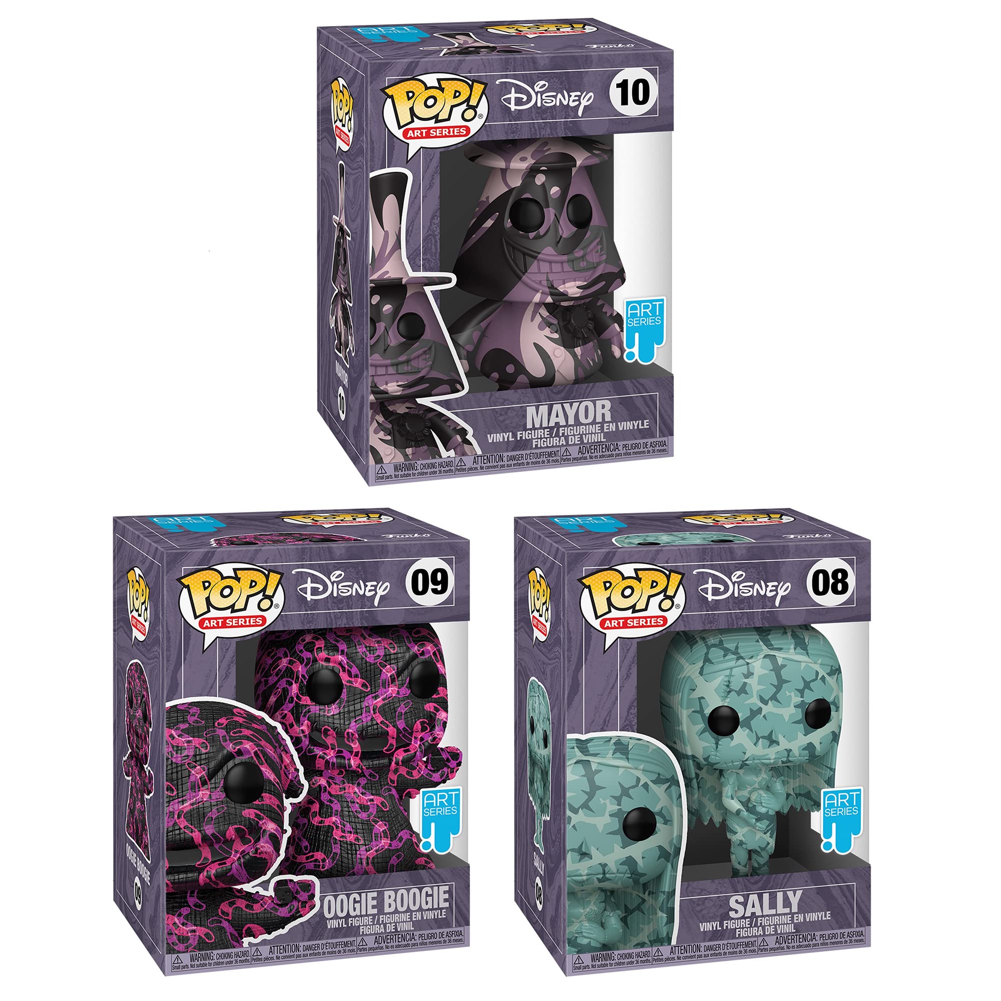 Funko Disney: POP! Night Before Christmas Collectors Set Artists Series - Sally, Oogie, Mayor, Figures Stand 3.75" Tall, Each Figure Comes Individually Packaged