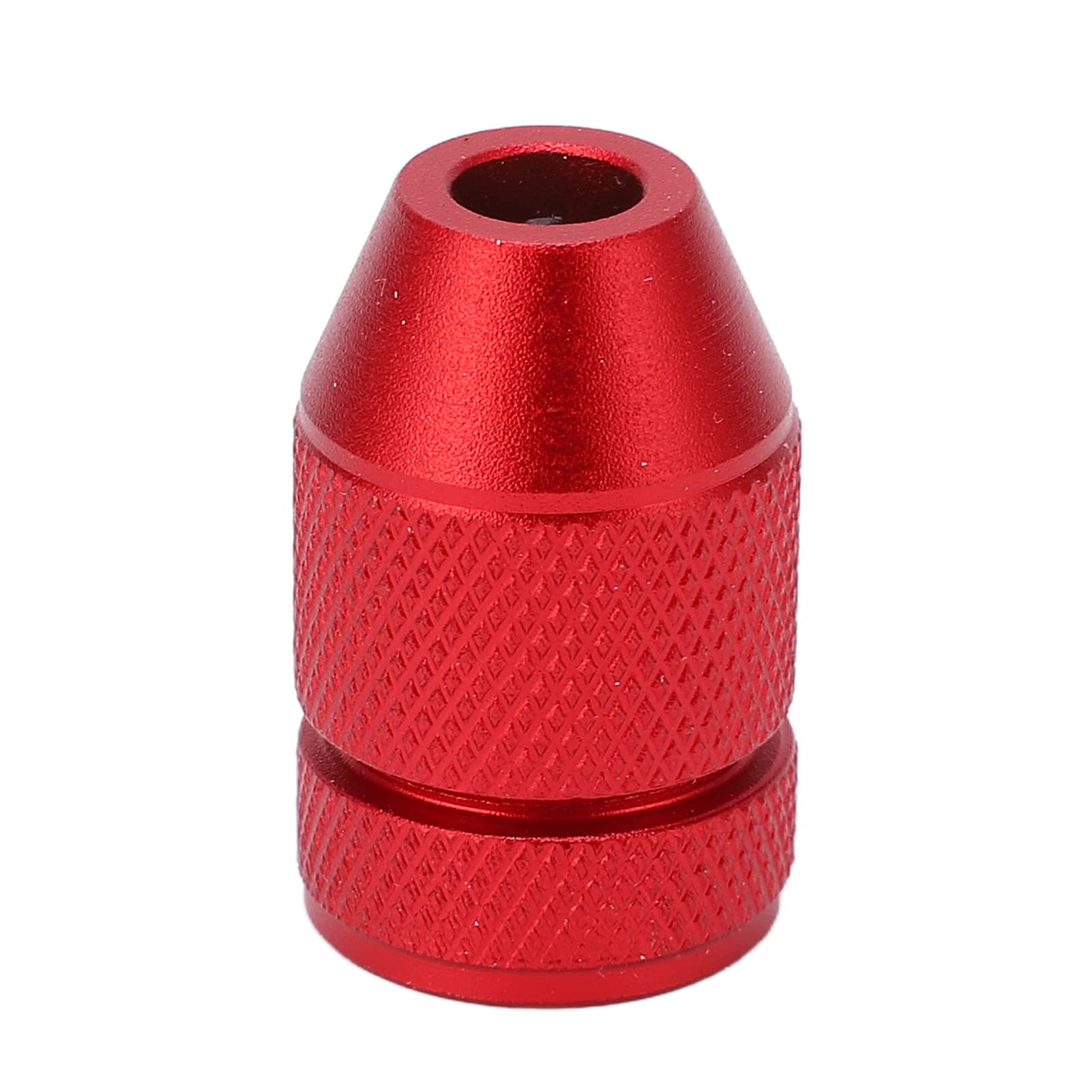 Aluminum Alloy Adjustable Drill Depth Stop Collar Red Woodworking Drilling Auxiliary Tool for Furniture Installation(For 0.04 to 0.2in Drill Bit)