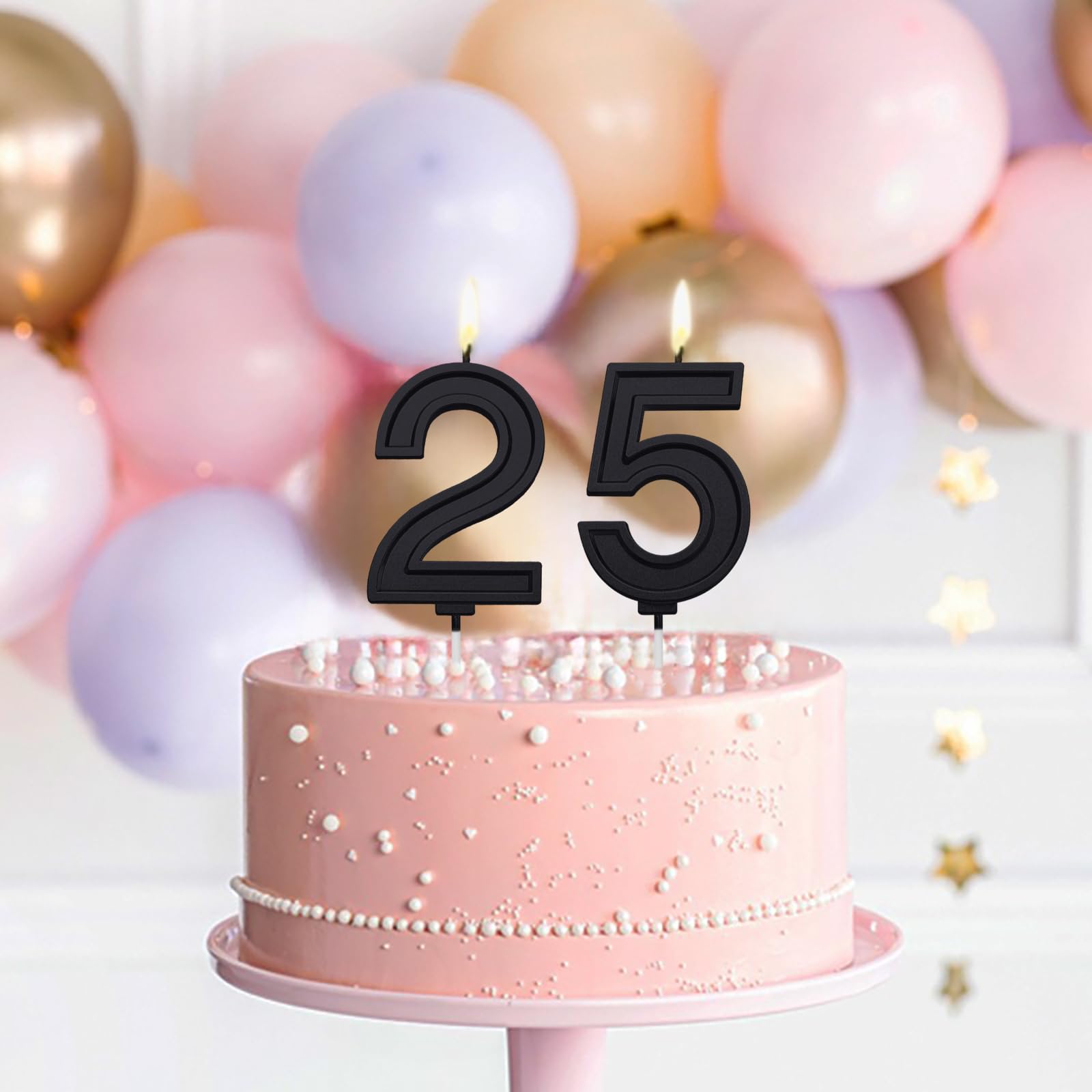 Black 30 Number Birthday Candle for Cake, 2.76 Inch Number Cake Candles for Wedding Anniversary Decoration Happy Birthday Party Celebration