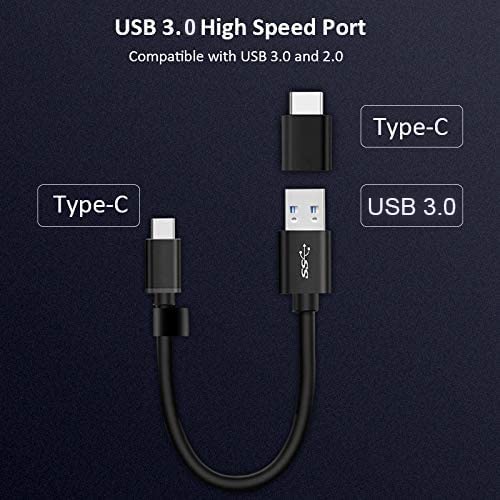 AYTEMGLOBAL 512GB Portable External SSD, USB3.2 Gen2, 6Gbps, Ultra-Fast Transfer Speed, Compatible with Windows, Mac, Linux, Android, PS4, Xbox - Shock Resistant Aluminum Body