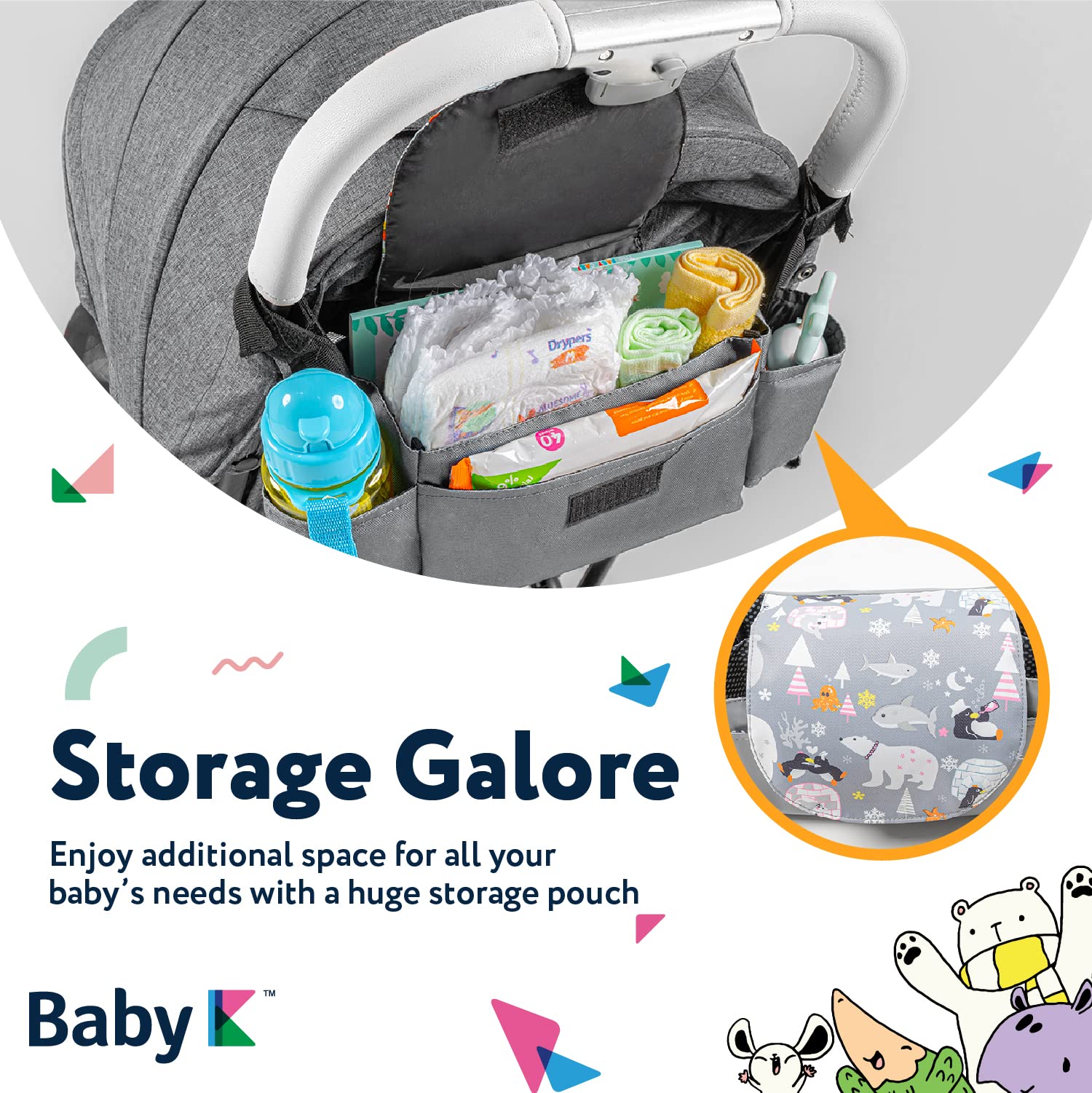 BABY K Lightweight Travel Stroller - Includes Travel Storage Pouch - A Collapsible Airplane Stroller with Adjustable Reclining Backrest & Easy One-Hand Fold for Infant & Toddler of 3-36 Months