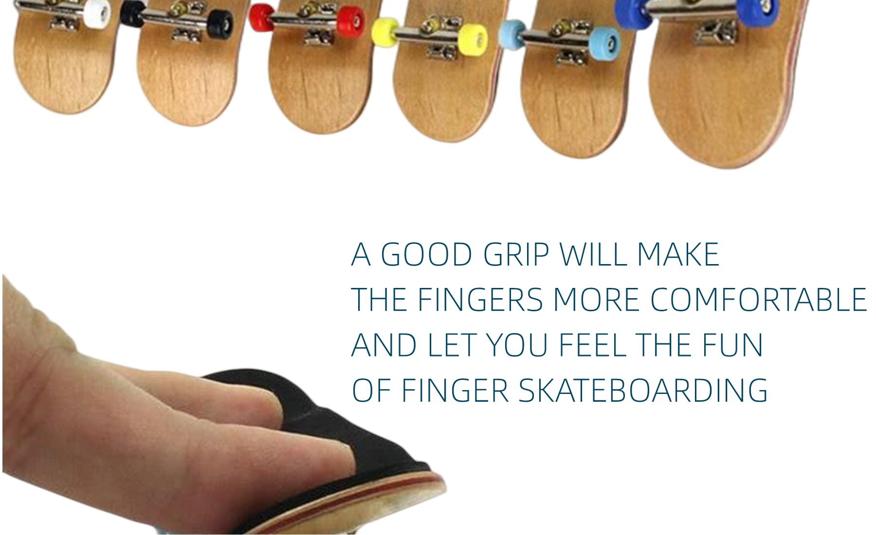 Haisalin 20Pcs Fingerboard Grip Tape, Precut Fingerboard Foam Grip Tape,Foam Grip Tape for Fingerboards, Precut & One Step Instal(20)