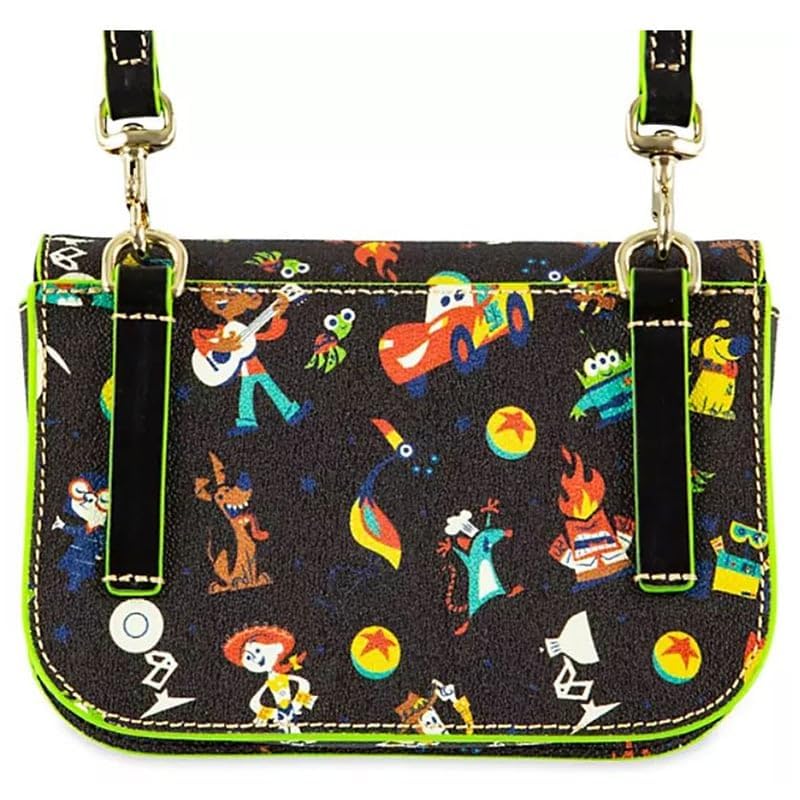 Dooney & Bourke Disney Pixar Crossbody Bag in Multicolor Coated Cotton Leather Metal